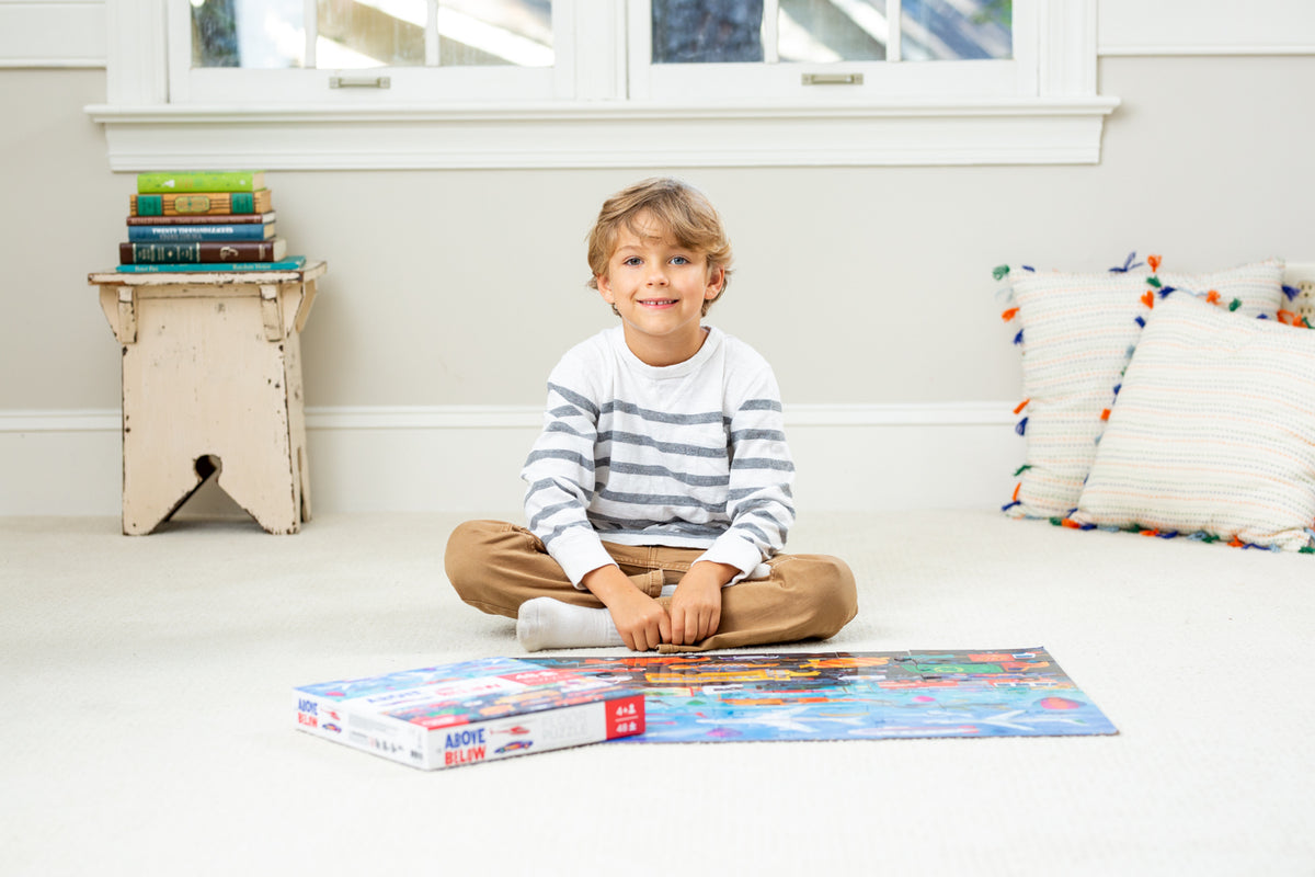 Tiger Tribe Above & Below Puzzle 48pc - Things That Go – La Petite Boudoir