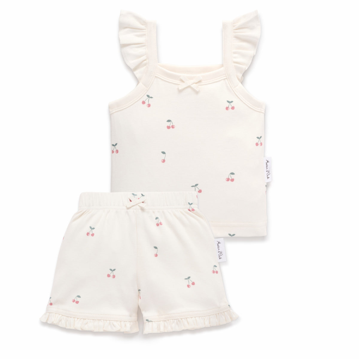 Aster & Oak Cherry Ruffle Set – La Petite Boudoir